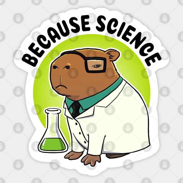Because Science Capybara Scientist Because Science Sticker Teepublic